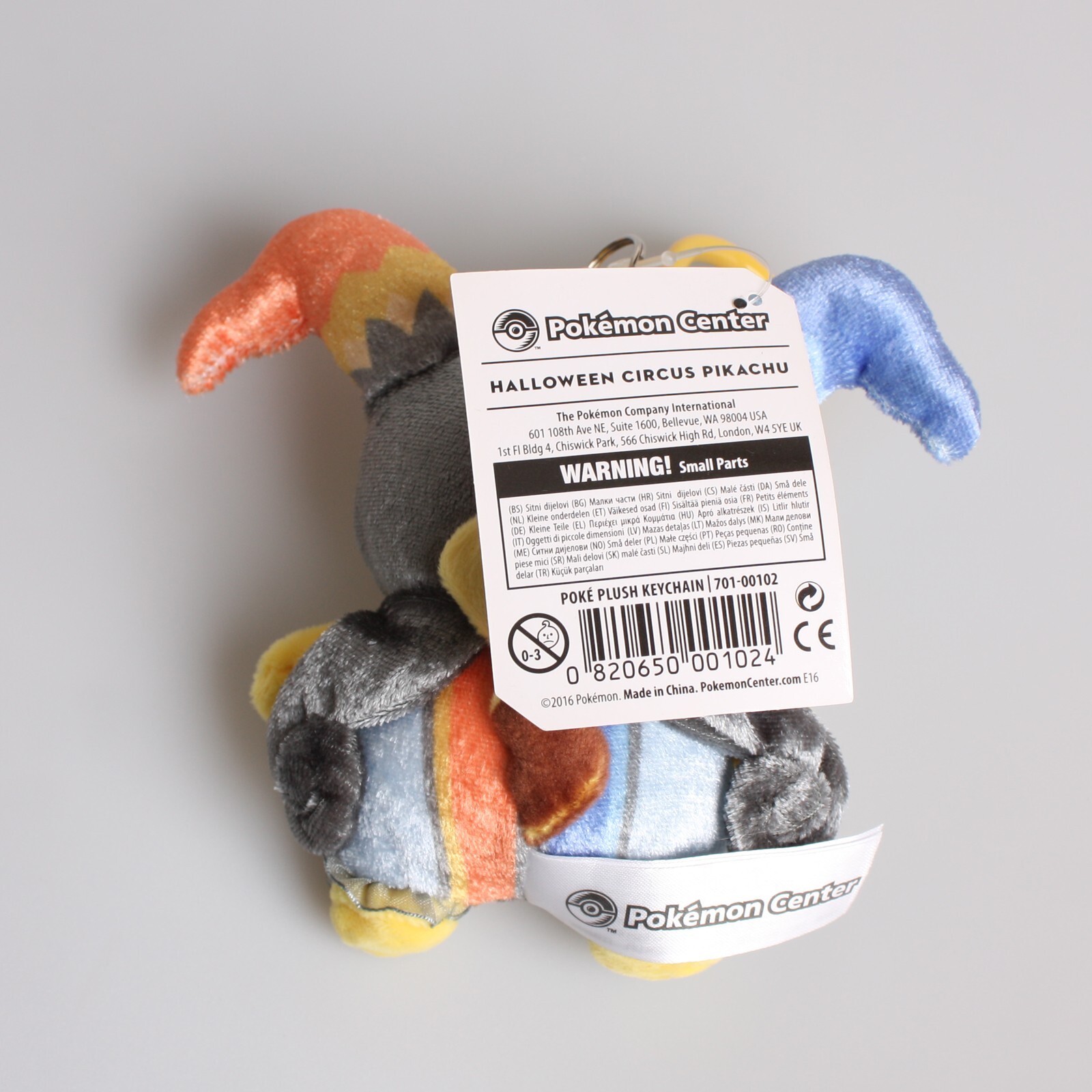 Pokemon Center Halloween Circus Pikachu Soft Plush Toys Doll Key Chain ...