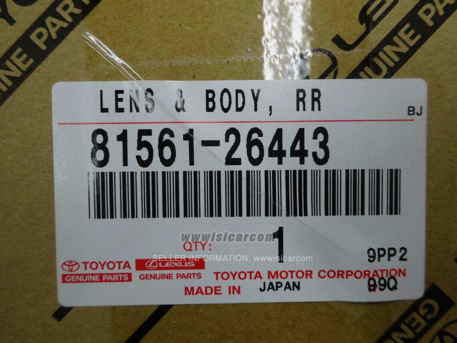 TOYOTA HIACE VAN TRH200V LENS BODY LH RR COMBINATION LAMP 81561-26443 ...