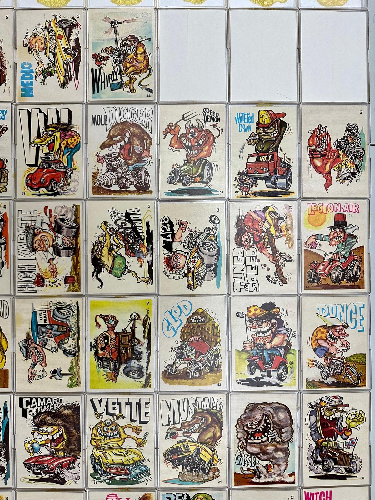 1970 Odder Odd Rods Vintage Bubble Gum Trading Card Set of 66 Donruss ...