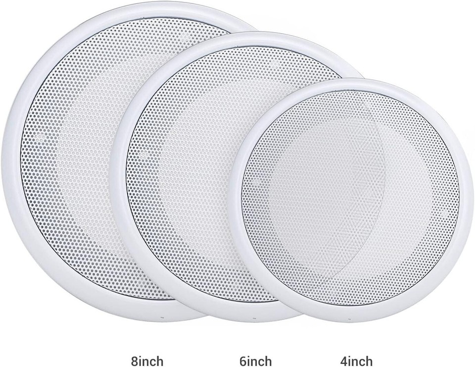 2PCS 8in White Ceiling Speaker Covers Surface Mount Speaker Grill Mesh ...