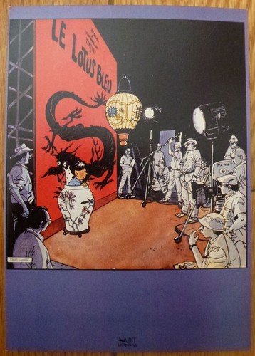 Carte 2 Volets Hommage à Tintin Ferrandez LE LOTUS BLEU Art Moderne ...