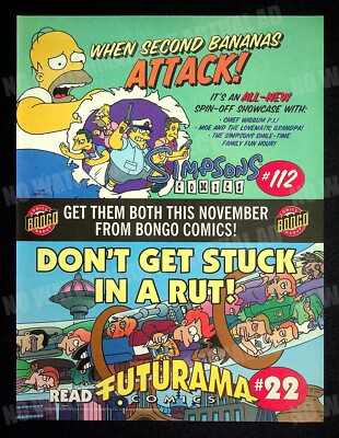 The Simpsons + Futurama Bongo Comics Group 2005 Print Magazine Ad ...