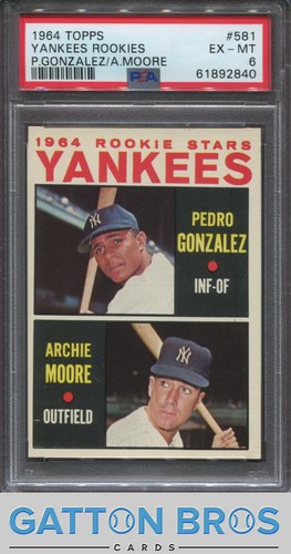 1964 Topps Yankees Rookies P.Gonzalez/A.Moore #581 PSA 6 EX-MT | eBay