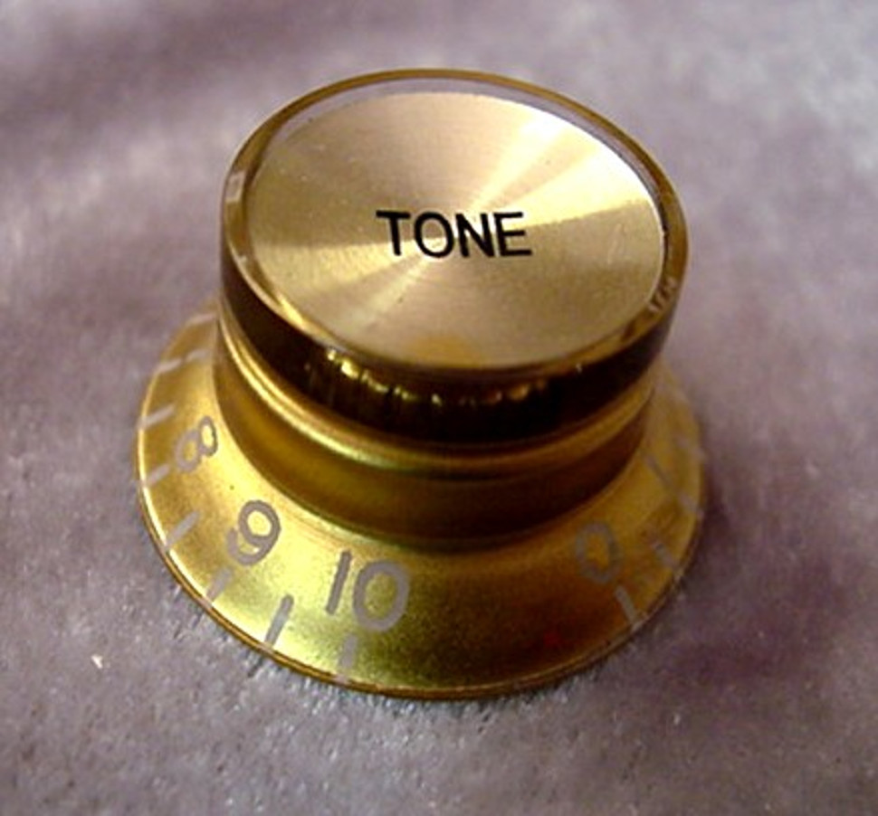 GOLD PUSH-ON ELEC GUITAR KNOB TONE -FOR SPLIT SHAFTS | eBay