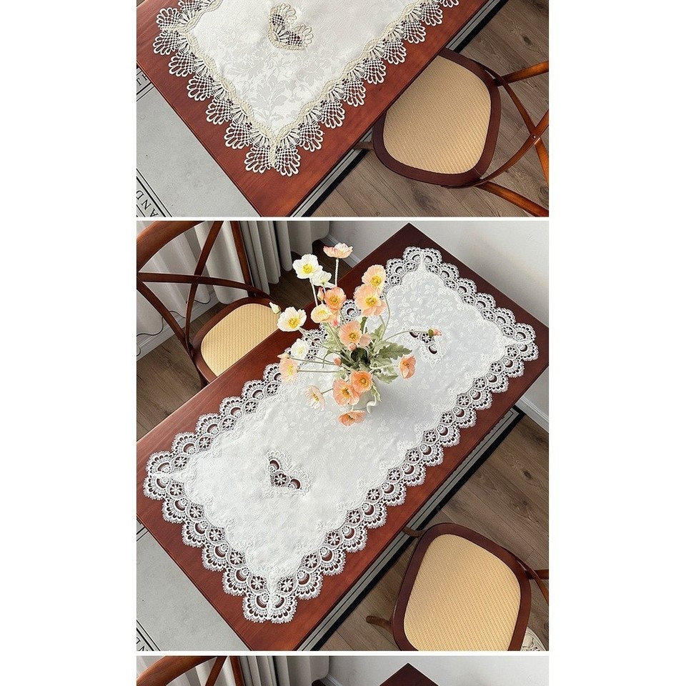 Polyester European Lace Tablecloth Rectangular Shape Table Cover ...