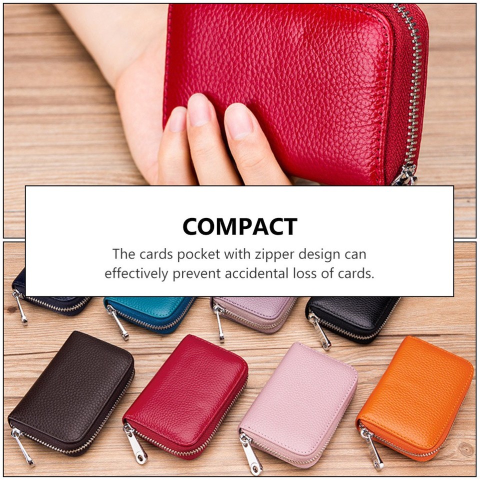 Anti-theft Wallet Small Credit Card Holder Zipper Blocker | eBay