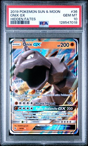 2019 POKEMON SUN & MOON HIDDEN FATES #36 ONIX GX PSA 10 | eBay