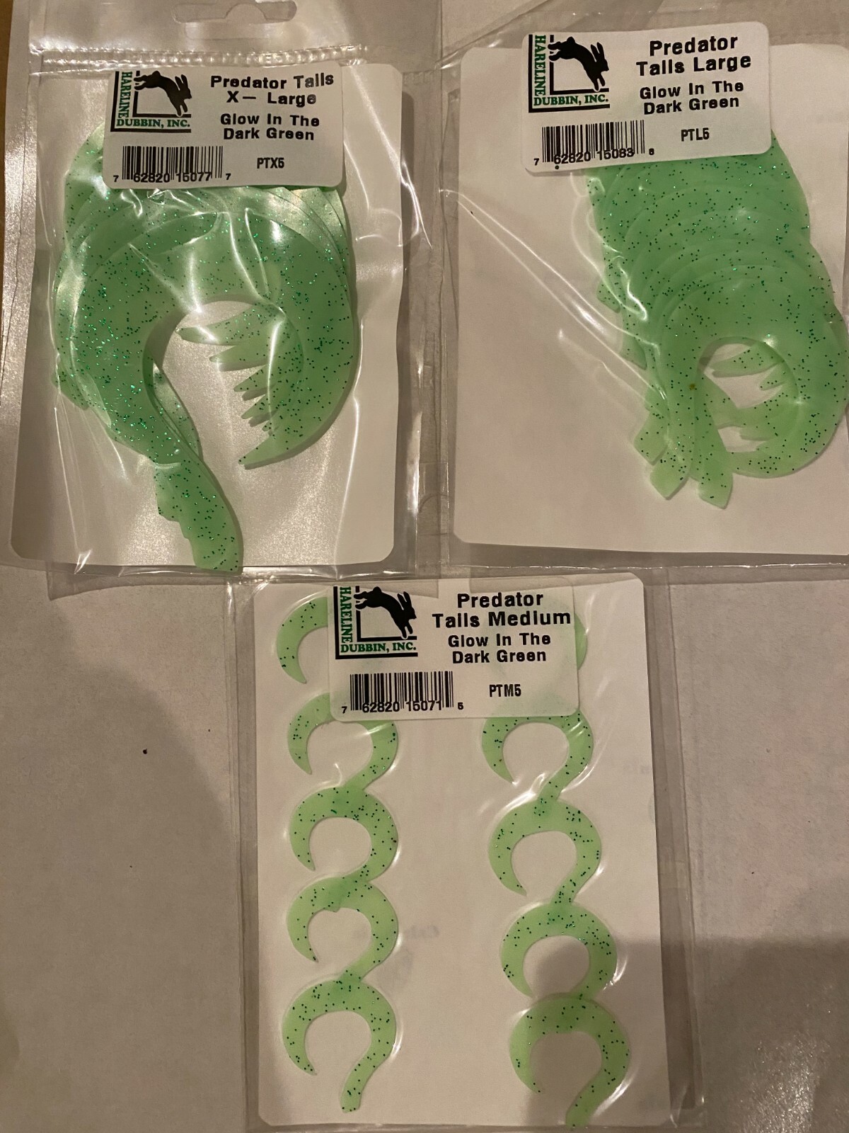 HARELINE PREDATOR TAILS - Glow in the Dark 3 sizes | eBay