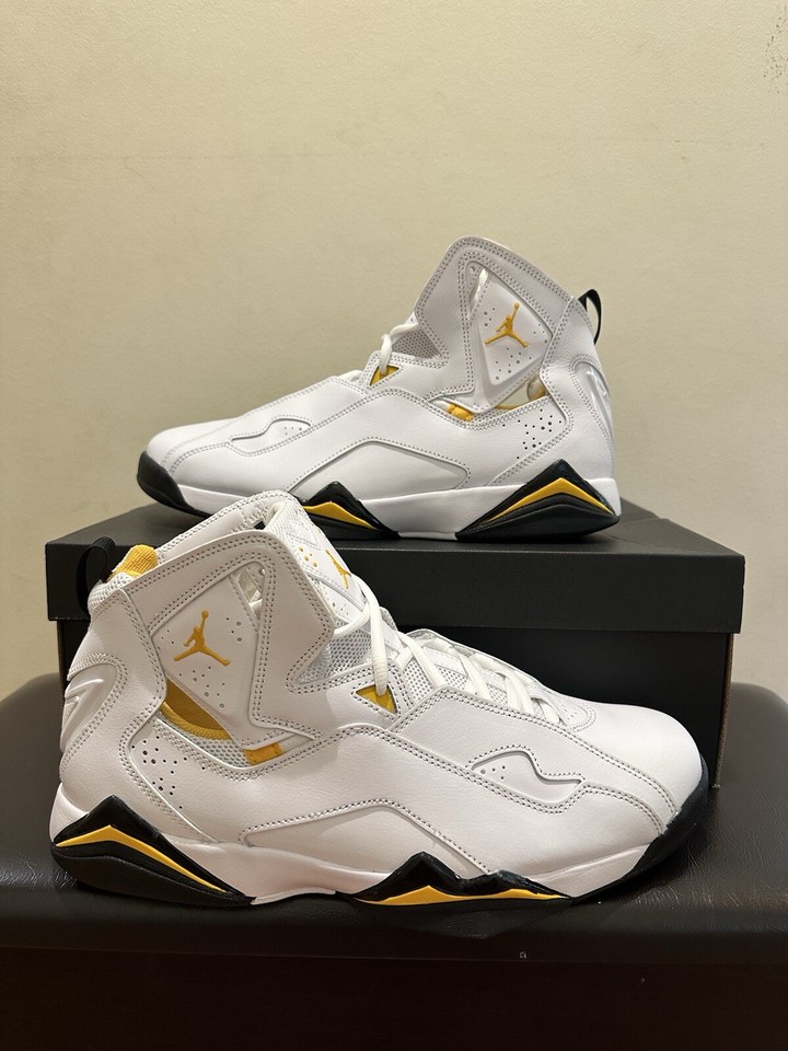 NIB $150 Men's Jordan True Flight White/Black-Yellow Ochre 342964 107 ...