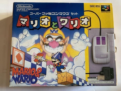 Mario and Wario Mouse Set Nintendo Super Famicom SFC SNES Japan import ...