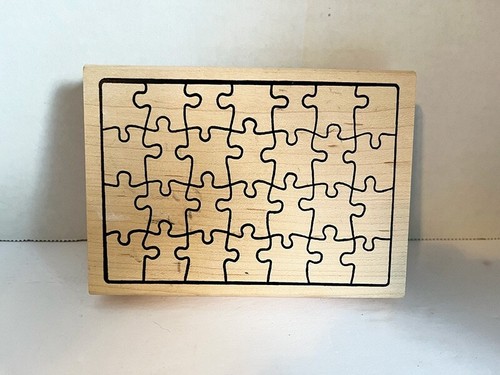 Museum of Modern Rubber Large Jigsaw Puzzle Pieces Stamp Wood 5.25" x 3 ...