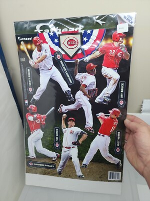 FATHEAD MLB Cincinnati Reds 2012 TEAM LOGO SET Vinyl Wall Graphics ...