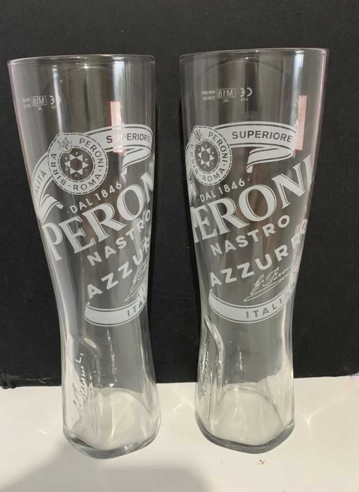 Peroni Pint Glasses x 2 Brand New | eBay UK