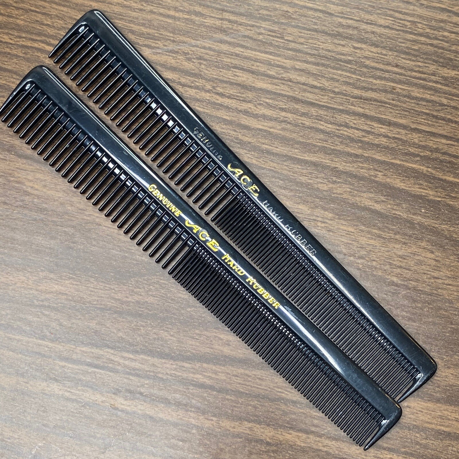 VTG Genuine ACE Hard Rubber Pocket 7” Comb Black - Lot Of Two | eBay