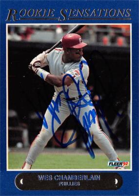 Wes Chamberlain autographed Baseball Card 1992 Fleer Rookie Sensations ...