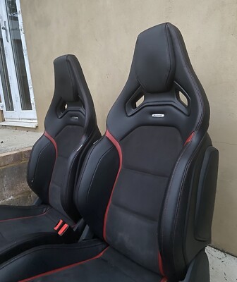 MERCEDES BENZ CLA45 A45 AMG RECARO SEATS MEMORY LEATHER/ALCANTARA W176 ...