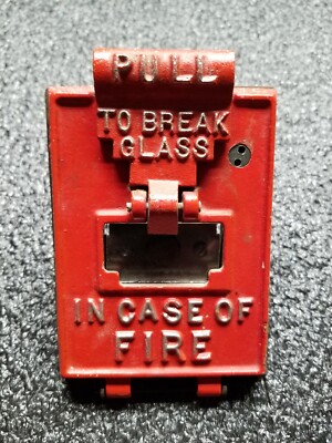 VERY VINTAGE EDWARDS FIRE PULL STATION No. 227 Glass included! Circa ...