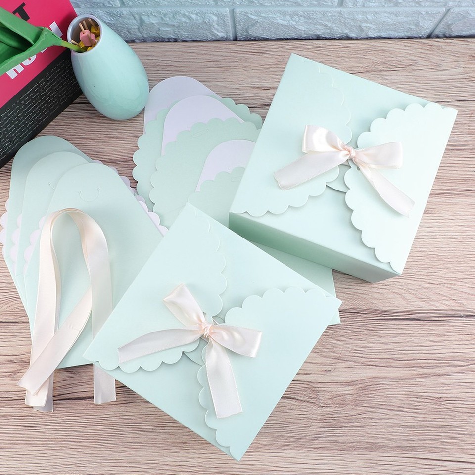 pcs Square Paper Boxes Small Gift Packaging Boxes Paper Gift Wrapping ...