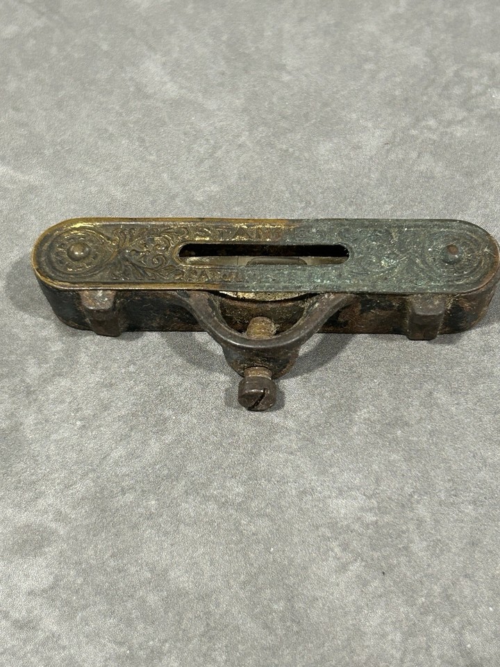 Antique Stanley Pocket Level Patent June 23, 1896 Cast Iron Brass Line ...