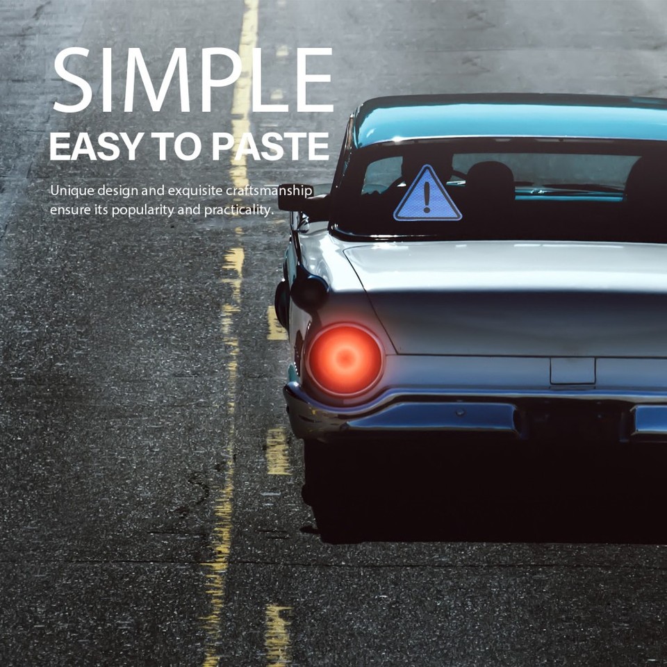 Reflective Triangle Sign Triangular Car Danger Signs Warning Stickers ...