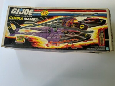 1987 G.I. Joe Cobra Mamba Helicopter with Original Box & Gyro-Viper ...
