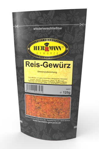 6 Beutel "Reis Gewürz" von Herrmann Gewürze - je 125 g ...