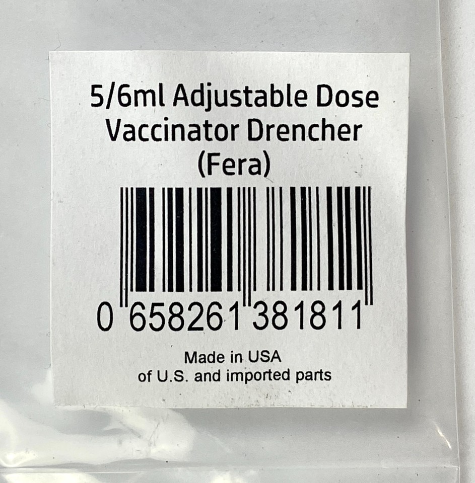 Neogen Adjustable Dose Vaccinator Drencher Ferappease 5ml /6ml | eBay