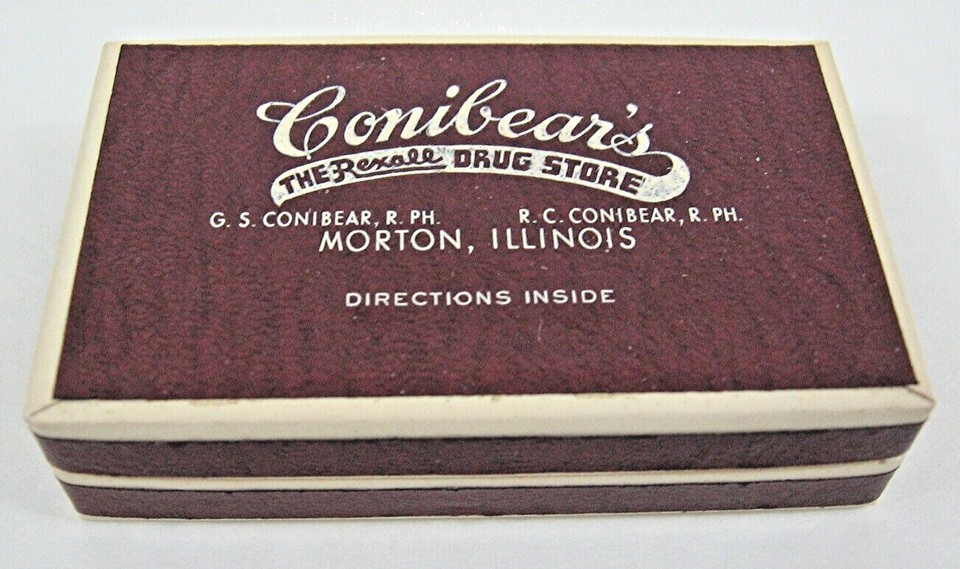 Old Conibear's Rexall Drug Store Medicine Box Morton Ill Old Unused ...