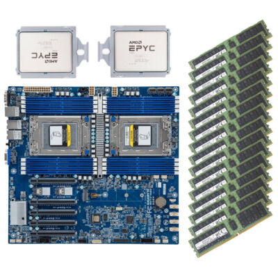 Gigabyte MZ72-HB0 Motherbaord + 2x AMD EPYC 7T83 CPU + 1TB Samsung ...