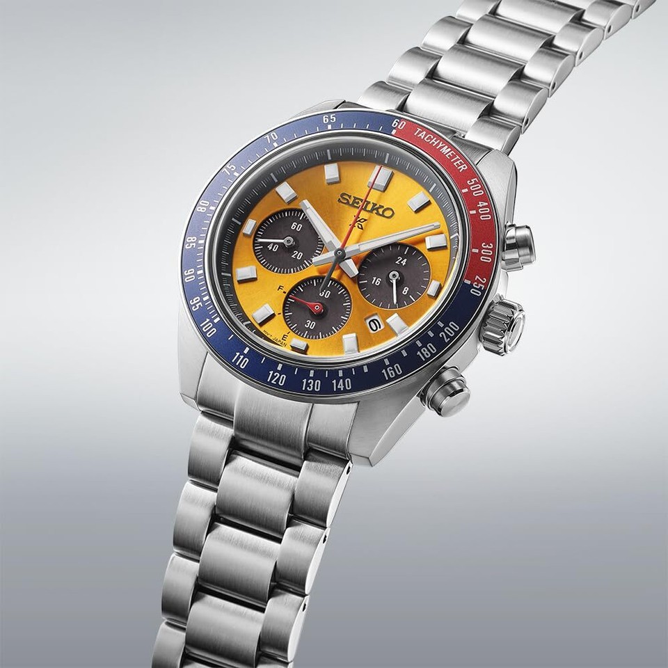 SEIKO PROSPEX SBDL117 SPEEDTIMER Soloar Chronograph Wrist Watch Bright ...