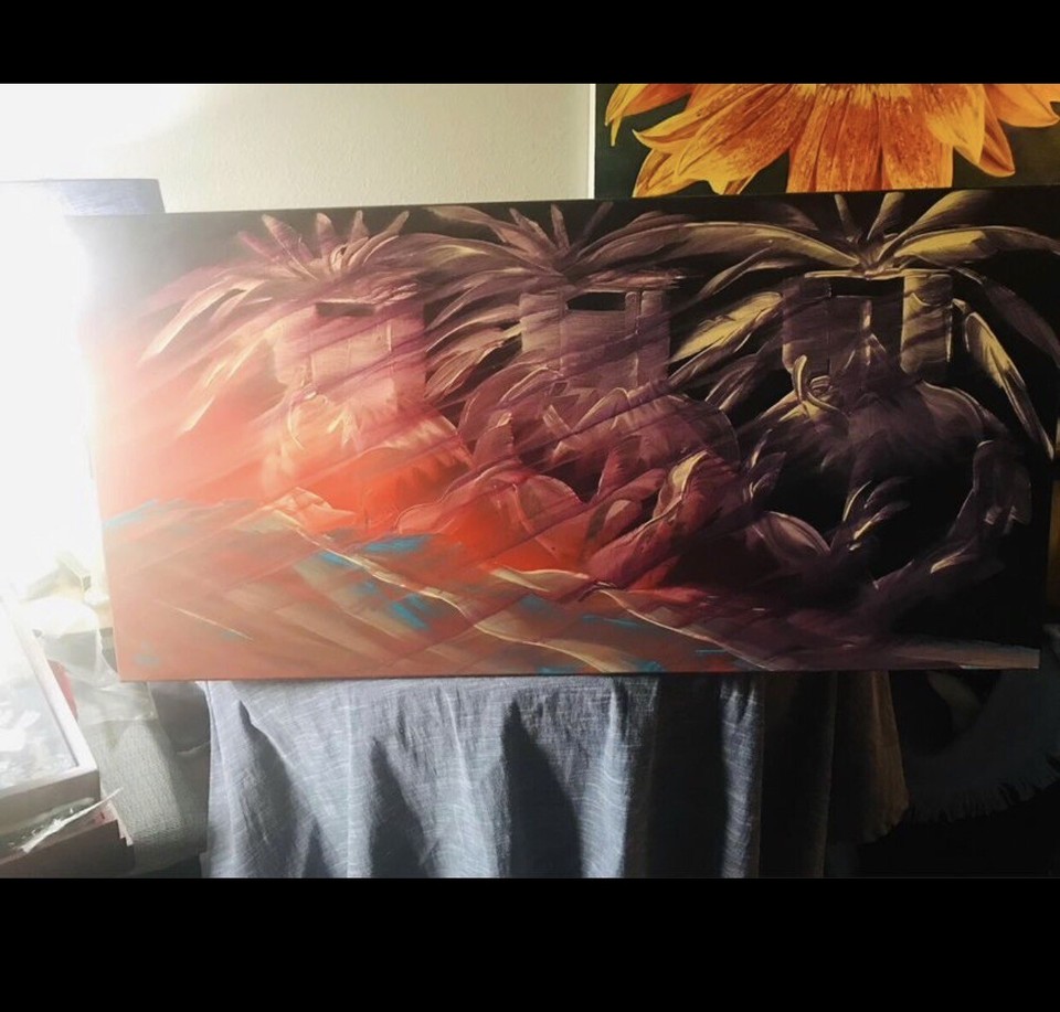 Cherokee Nation Indian Artist Bill Rabbit “A Shining Moment” Original ...