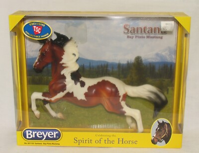Breyer horse silver mold bay pinto paint rearing stallion Santana TSC ...