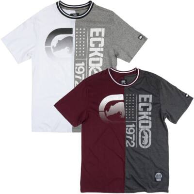 Ecko Unltd Men's T-Shirt Split Stitched Panel Short Sleeve Tee | eBay