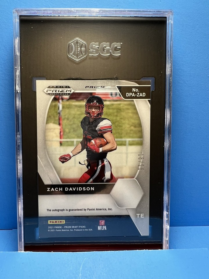 Zach Davidson 2021 Prizm Draft Picks Green Pulsar #DPA-ZAD 18/25 SGC 9 ...