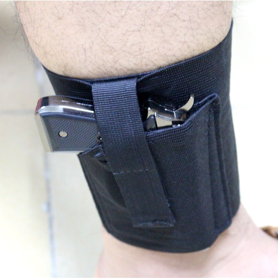 Concealed Carry Ankle Holster Adjustable Elastic Leg Gun Holster Right ...
