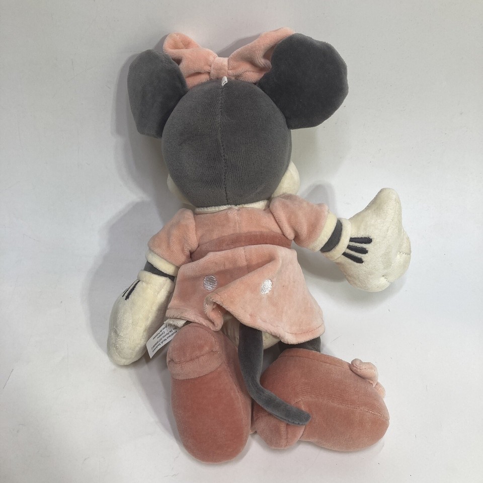 Disney Baby Minnie Mouse Plush Pink Gray Chime Rattle 10" Toy | eBay