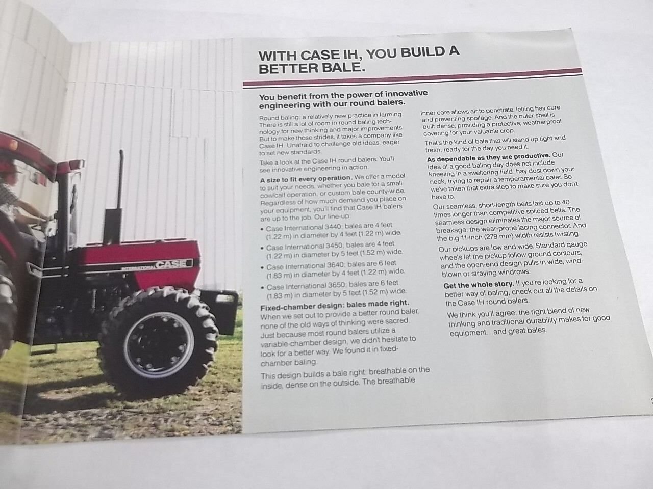 Brochure for Case International 3440 3450 3640 3650 Round Balers | eBay