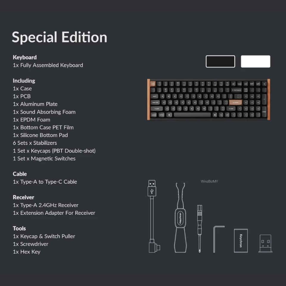 KEYCHRON K4 HE Special Edition White Wireless Magnetic Switch Custom ...