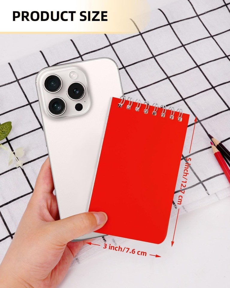 Mini Spiral Notebooks Bulk 3x5 Inch Memo Pads, 50 Packs Small Notepad ...