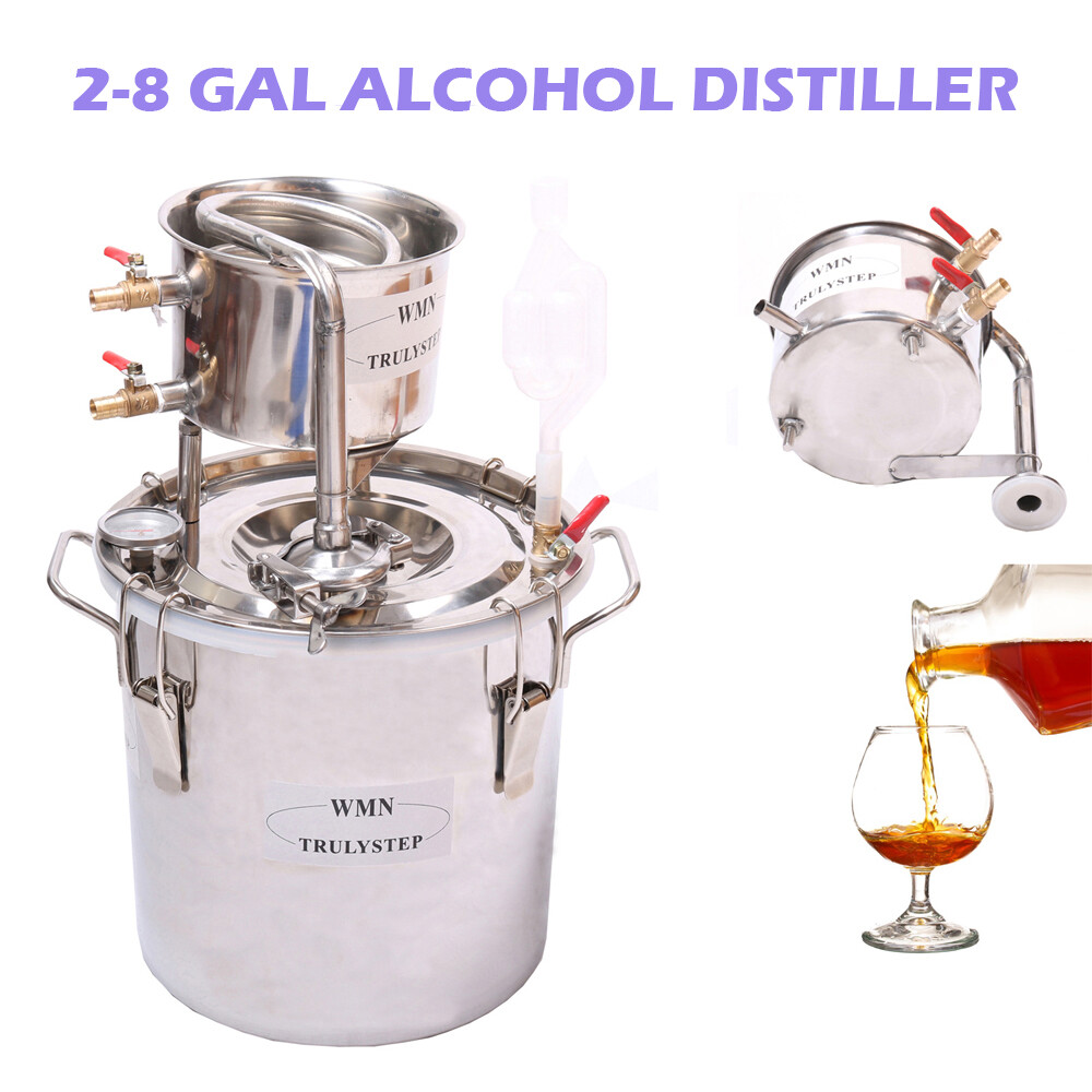 2-8 Gal Alcohol Distiller Essential Oil Water Condenser for Moonshine ...
