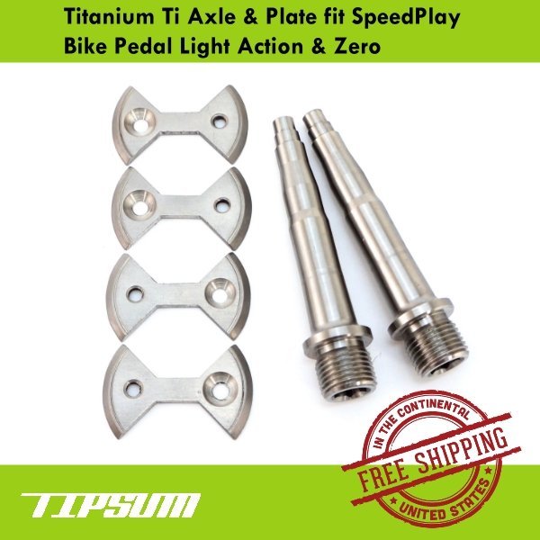 Tipsum Titanium Ti Axle or Plate or 3mm extender Fit SpeedPlay Light ...