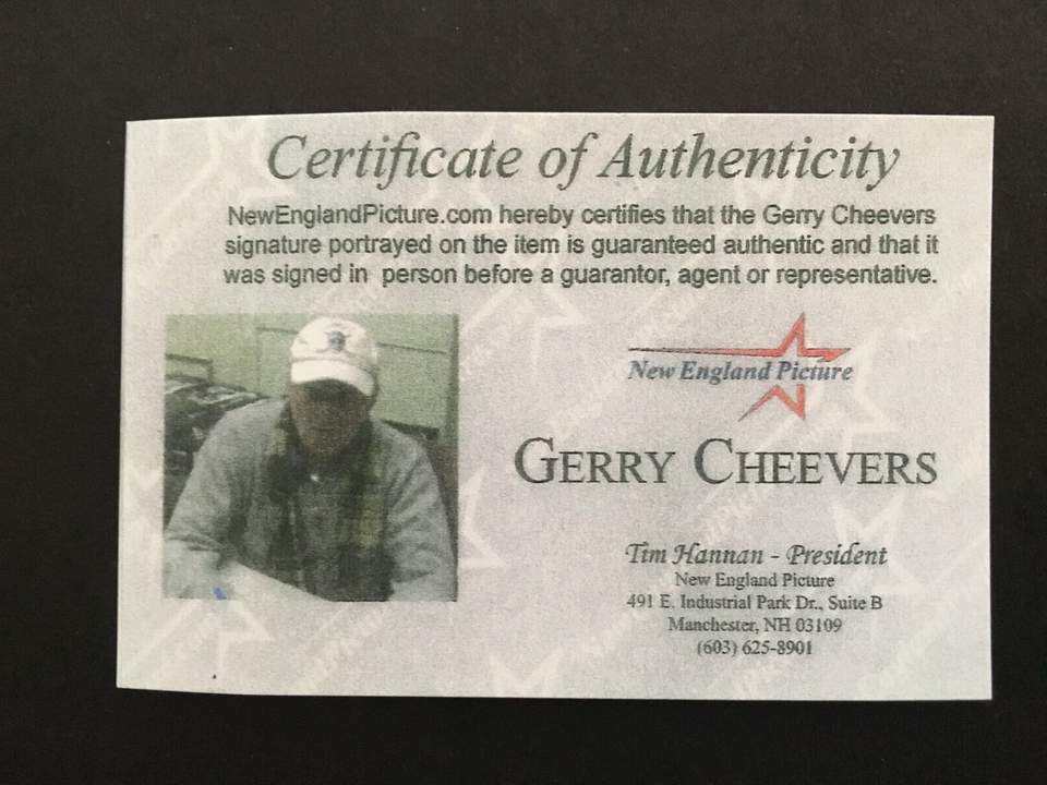 GERRY CHEEVERS AUTOGRAPHED "THE MASK" 8 X 10 PHOTO WITH C.O.A. | eBay