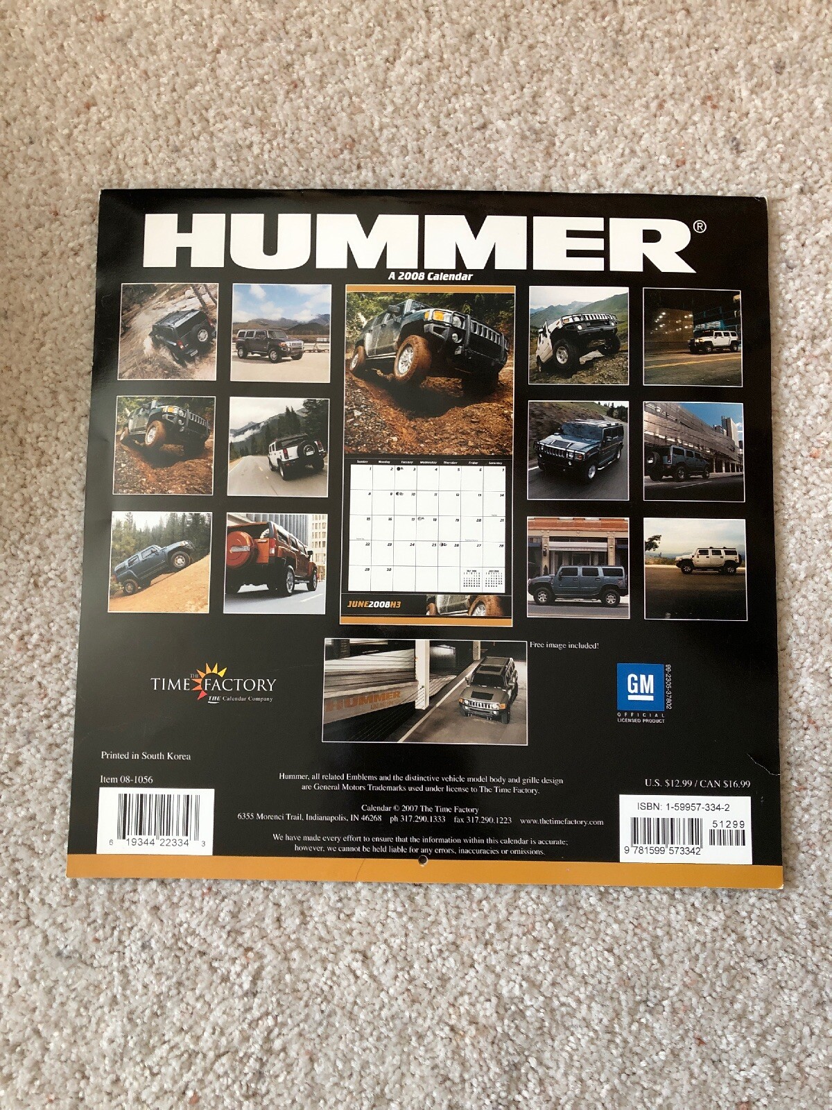 2008 Hummer H1 H2 H3 Like Nothing Else Desk Calendar | eBay