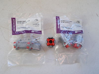 NEW BX-MC-Flex Double Snap Lock BX/MC Connector 3/8", Lot of 5 *FREE ...
