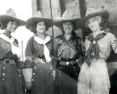 1920 4 Cowgirls Rodeo Stars 1920s Vintage Old Photo 8 x 10 Reprint | eBay