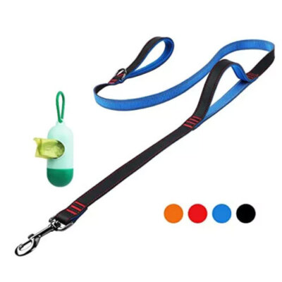 New Double Handled Blue Leather Dogs Lead - 1.8m and 1.5m available ...