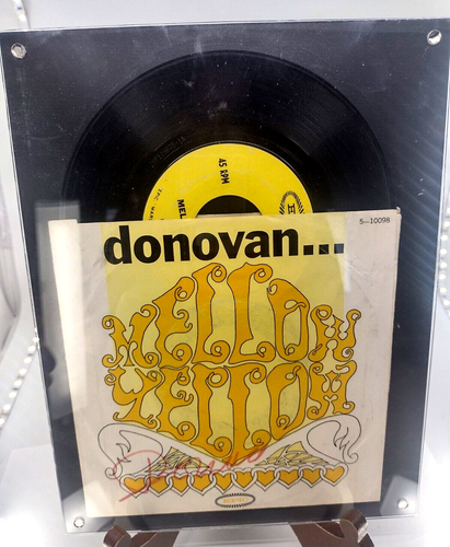 Donovan Signed Framed Mellow Yellow Picture Sleeve And 45 Leitch Epic 5 ...