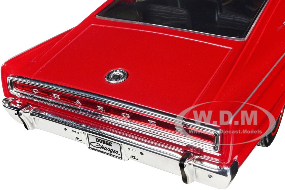 1966 DODGE CHARGER RED 1/18 DIECAST MODEL CAR BY ROAD SIGNATURE 92638 ...