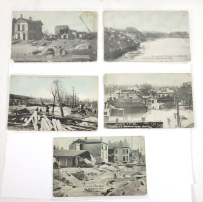 Lot of 5 Postcards 1913 Flood Disaster Ruins Hamilton Ohio | eBay