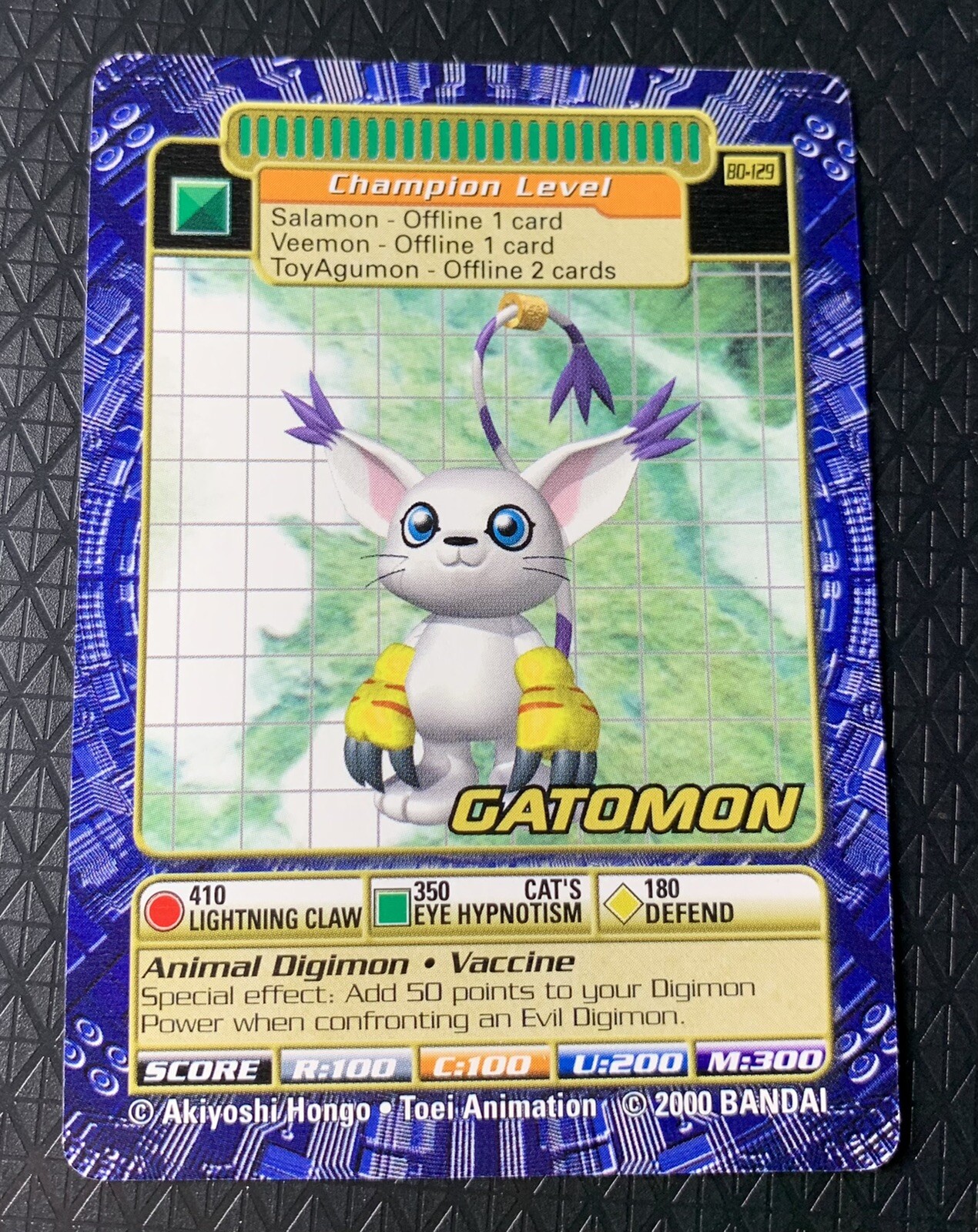2000 Bandai Digimon Card Gatomon BO-129 | eBay